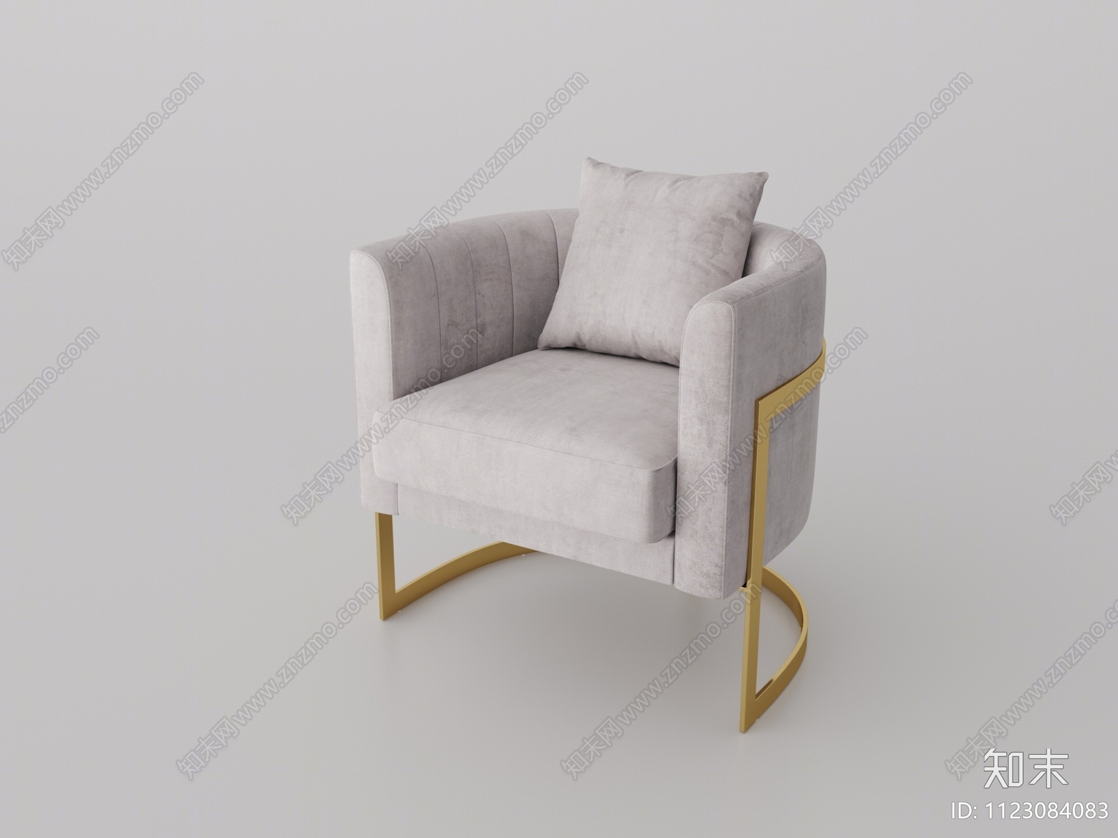 现代单人沙发3d模型下载【id1123084083】知末3d模型网