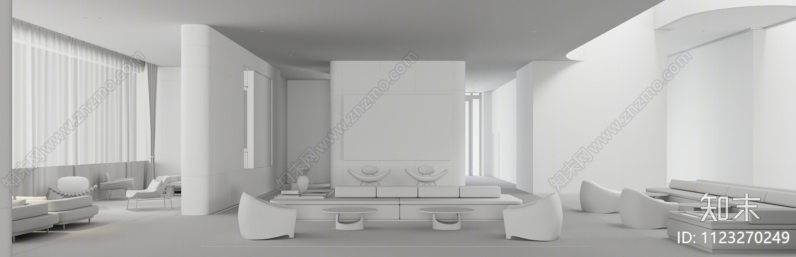 【3d悬赏模型】wjid维几设计现代风格售楼处3d模型下载【id1123270249】知末3d模型网
