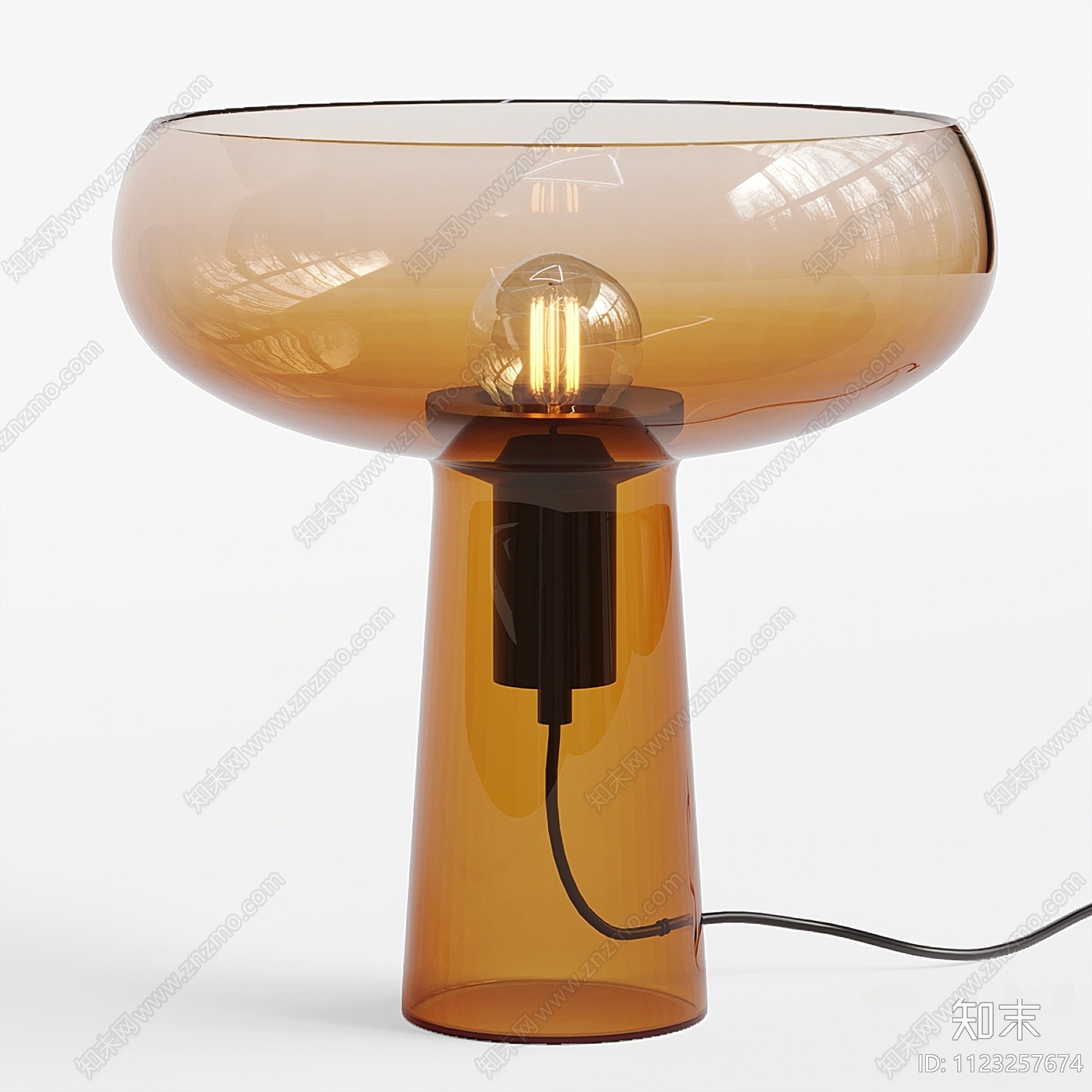 Bella现代玻璃台灯3d模型下载【id1123257674】知末3d模型网