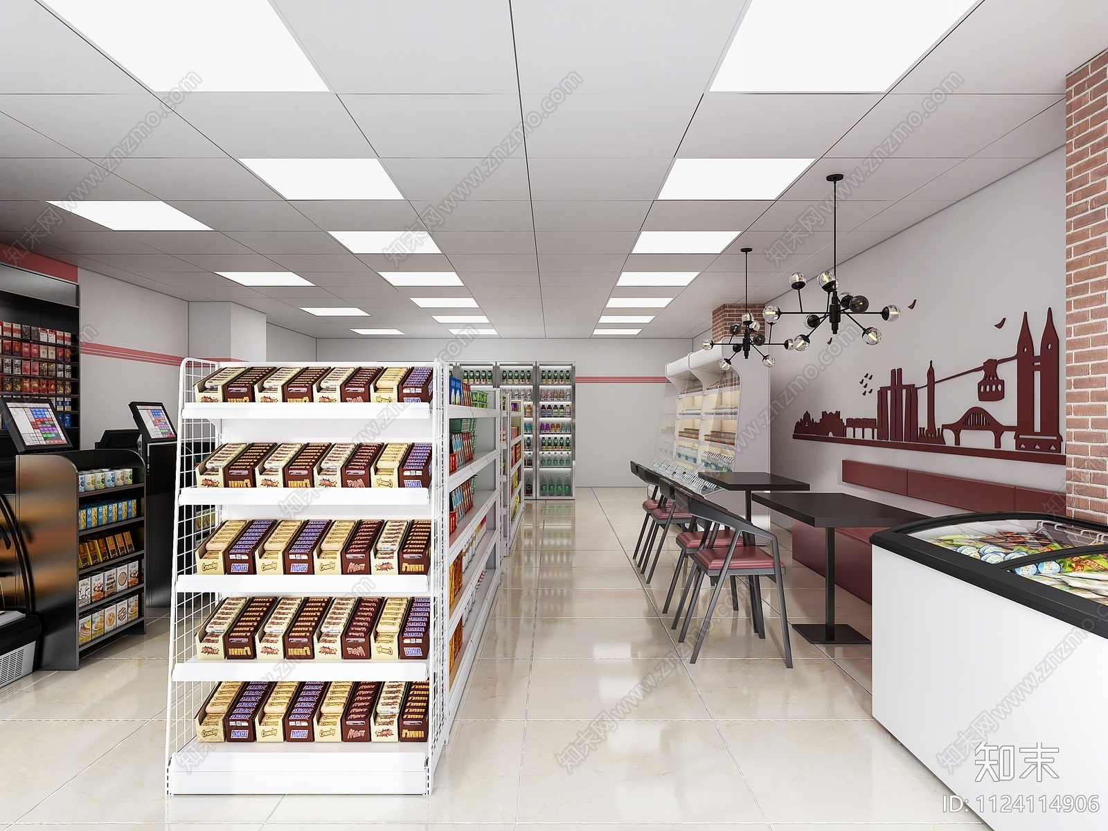 现代便利店3d模型下载【id1124114906】知末3d模型网