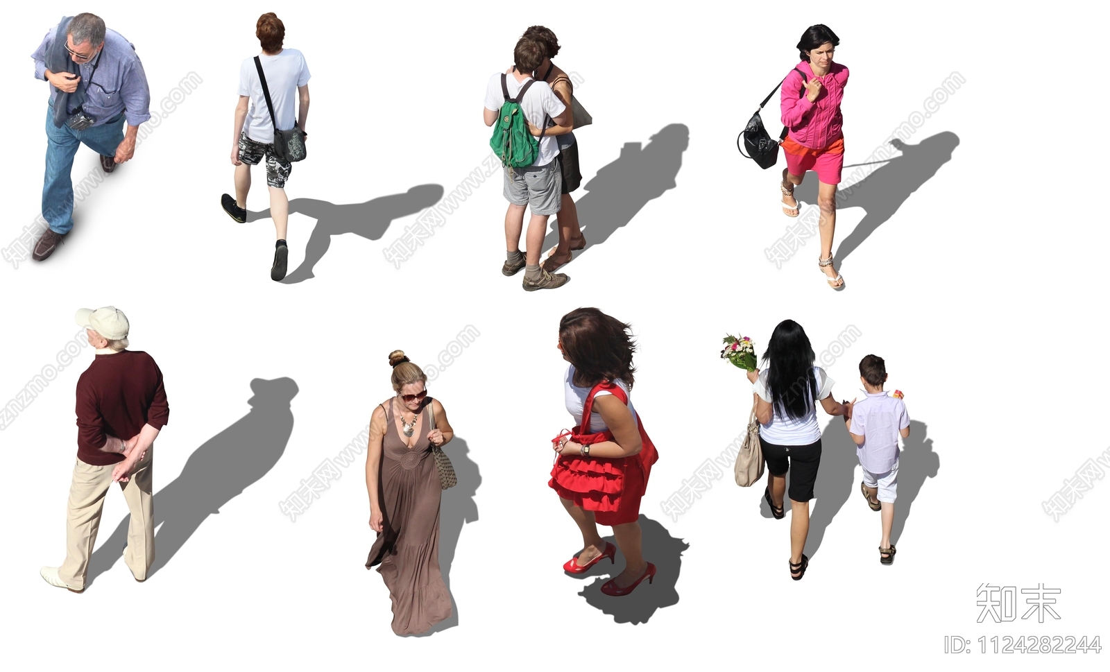 鸟瞰人群群体人物psd免抠贴图下载【ID:1124282244】_【知末网贴图库】