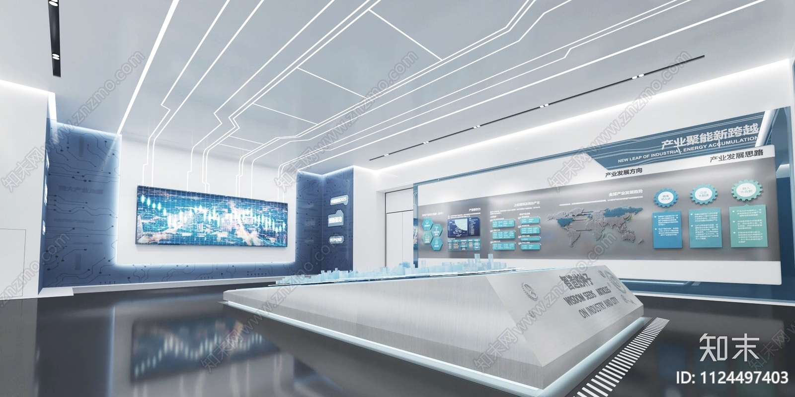 现代科技展厅3d模型下载【id1124497403】知末3d模型网