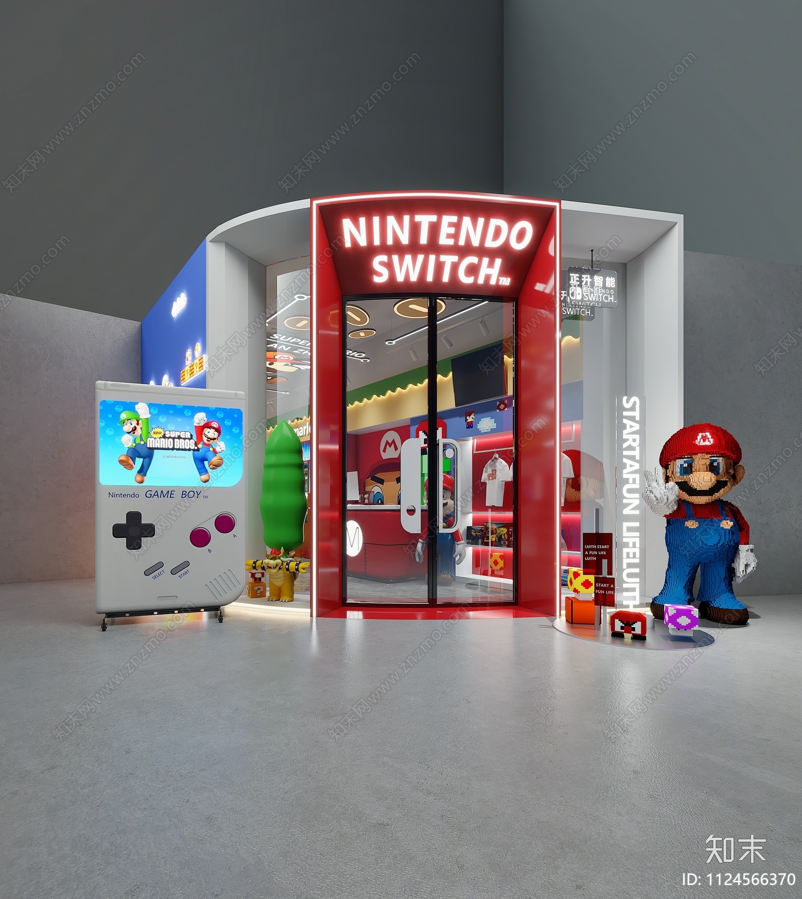 现代马里奥psp数码游戏店3d模型下载【id1124566370】知末3d模型网
