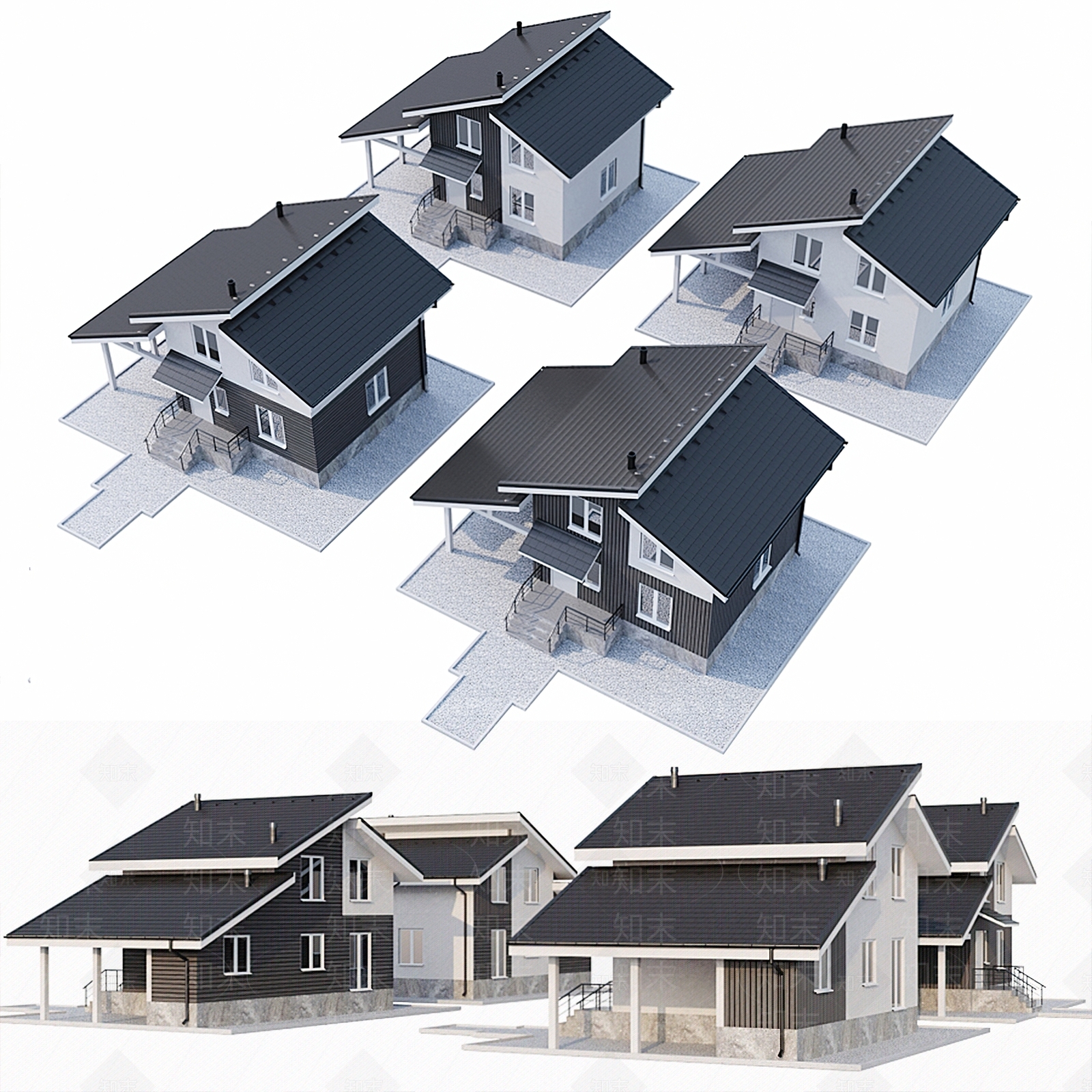 现代房子3D模型下载【ID:1126901925】_知末3d模型网