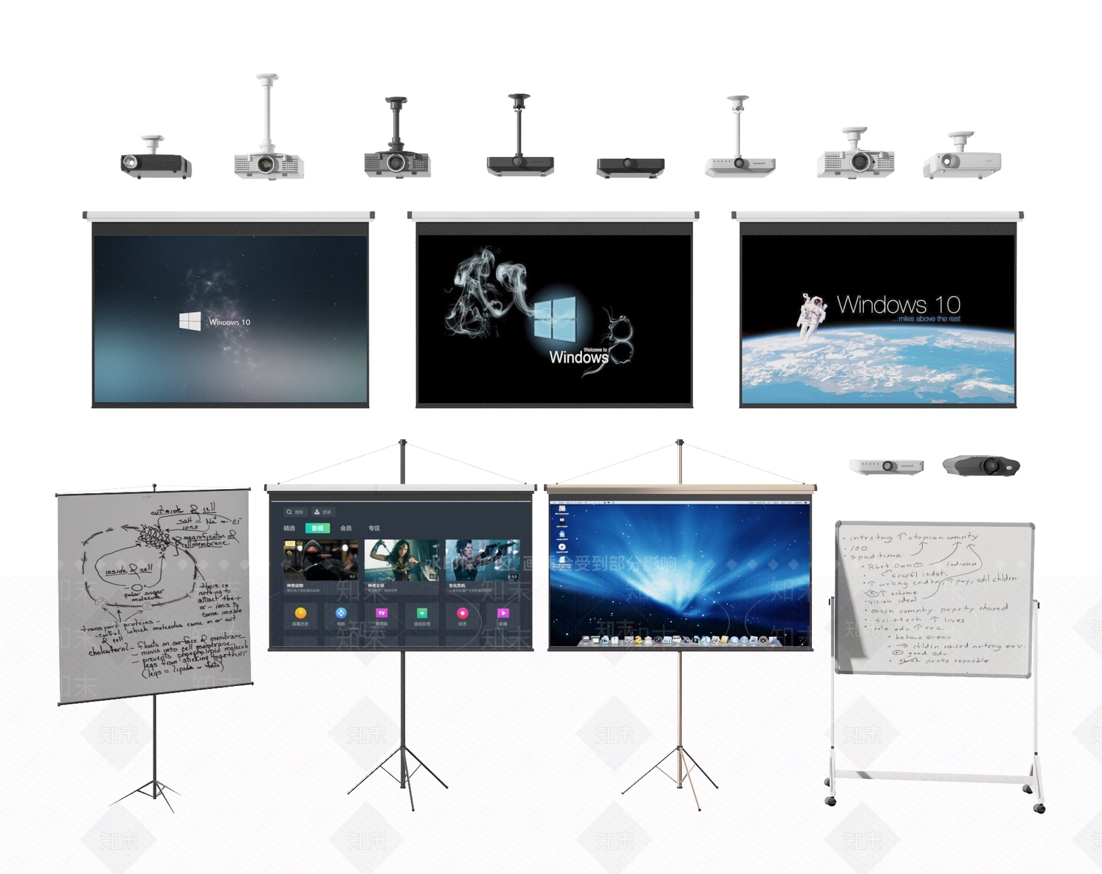 投影仪3D模型下载【ID:1124623102】_知末3d模型网