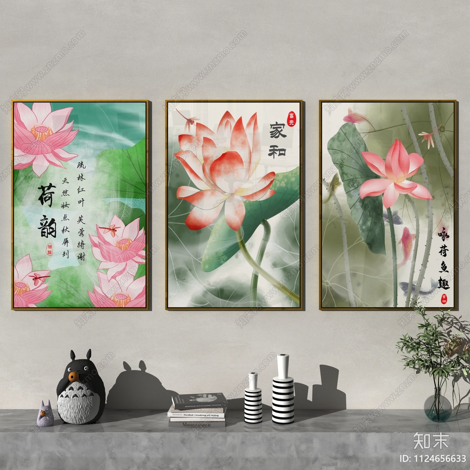 现代装饰墙面画3d模型下载【id1124656633】知末3d模型网