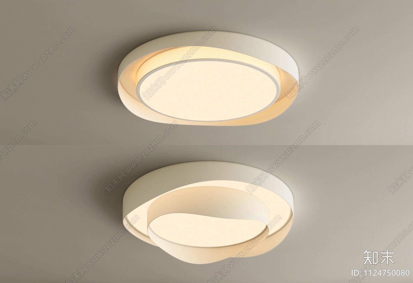 现代吸顶灯3d模型下载【id1124750080】知末3d模型网