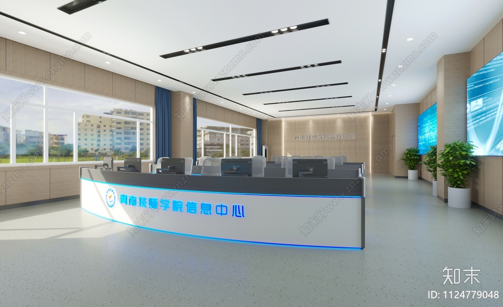 现代监控中心3d模型下载【id1124779048】知末3d模型网