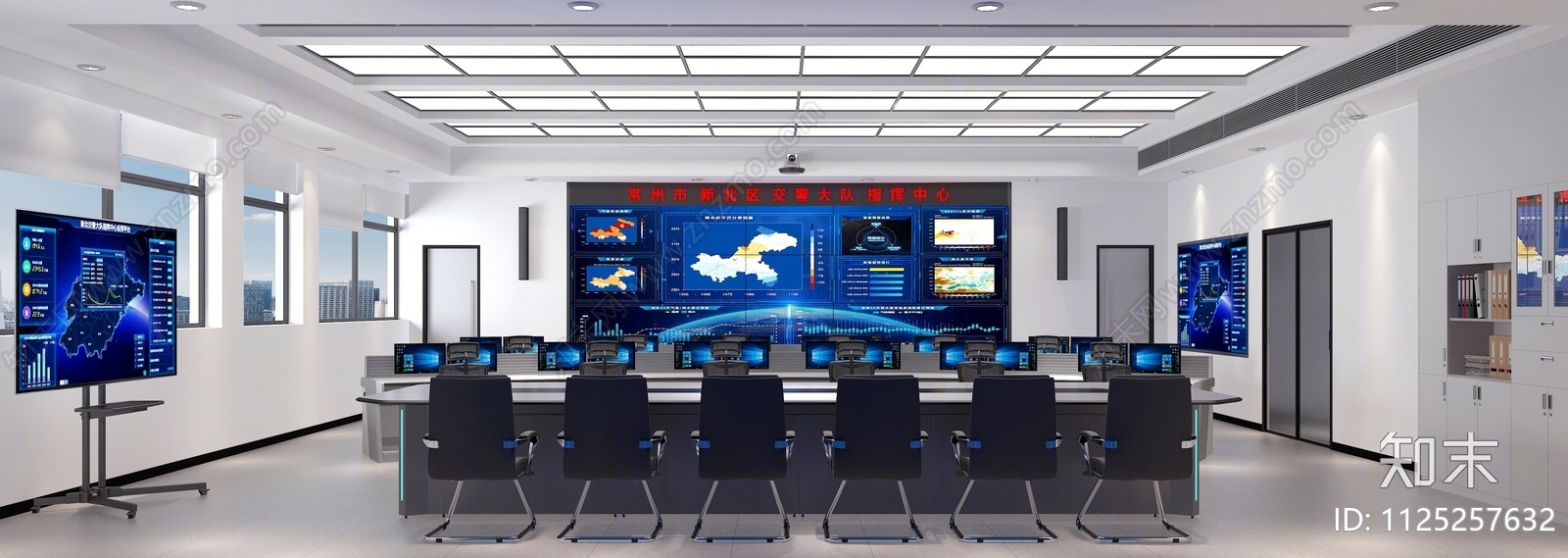 现代交警大队指挥中心3d模型下载【id1125257632】知末3d模型网