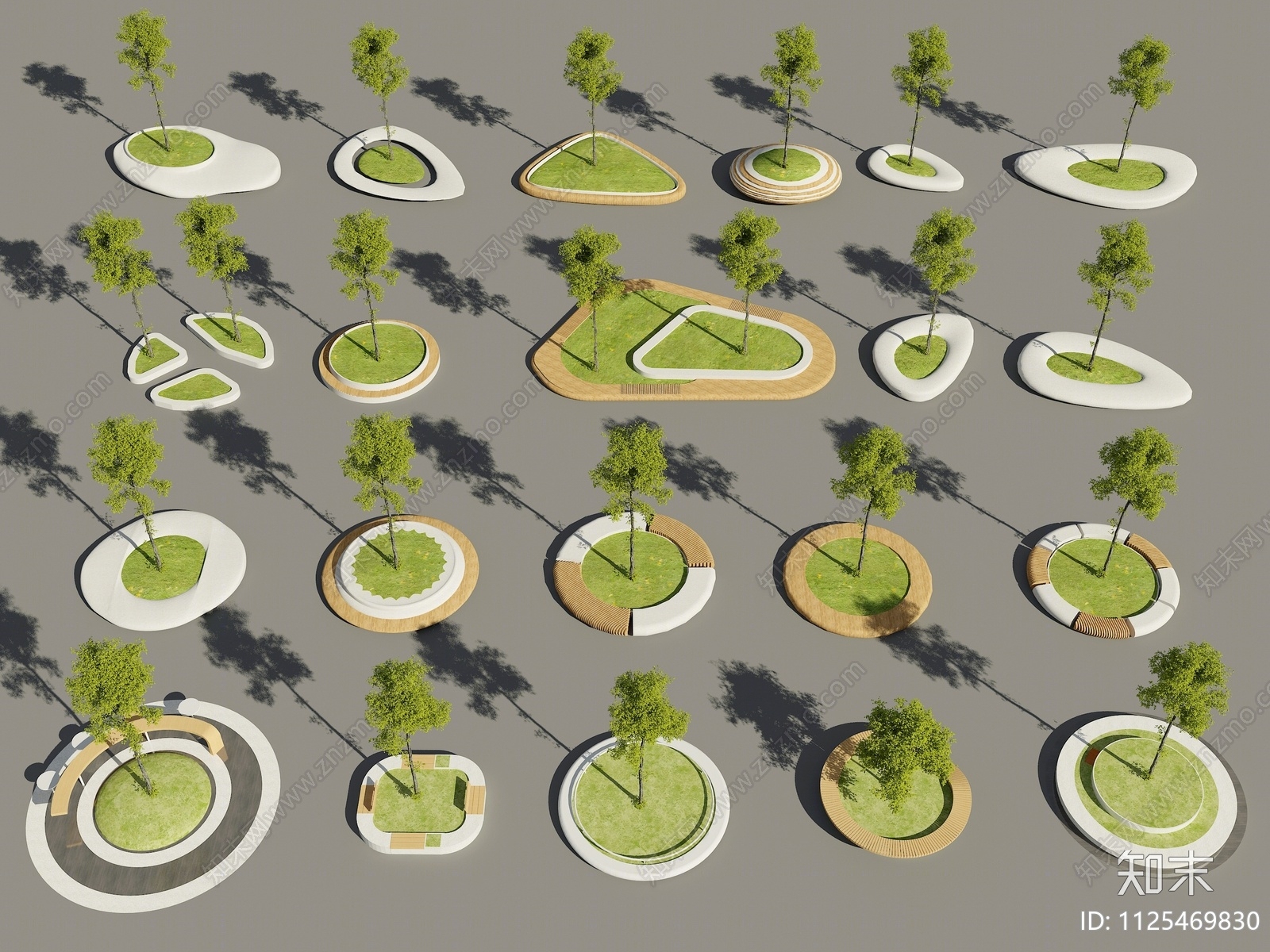 现代景观座椅3d模型下载【id1125469830】知末3d模型网