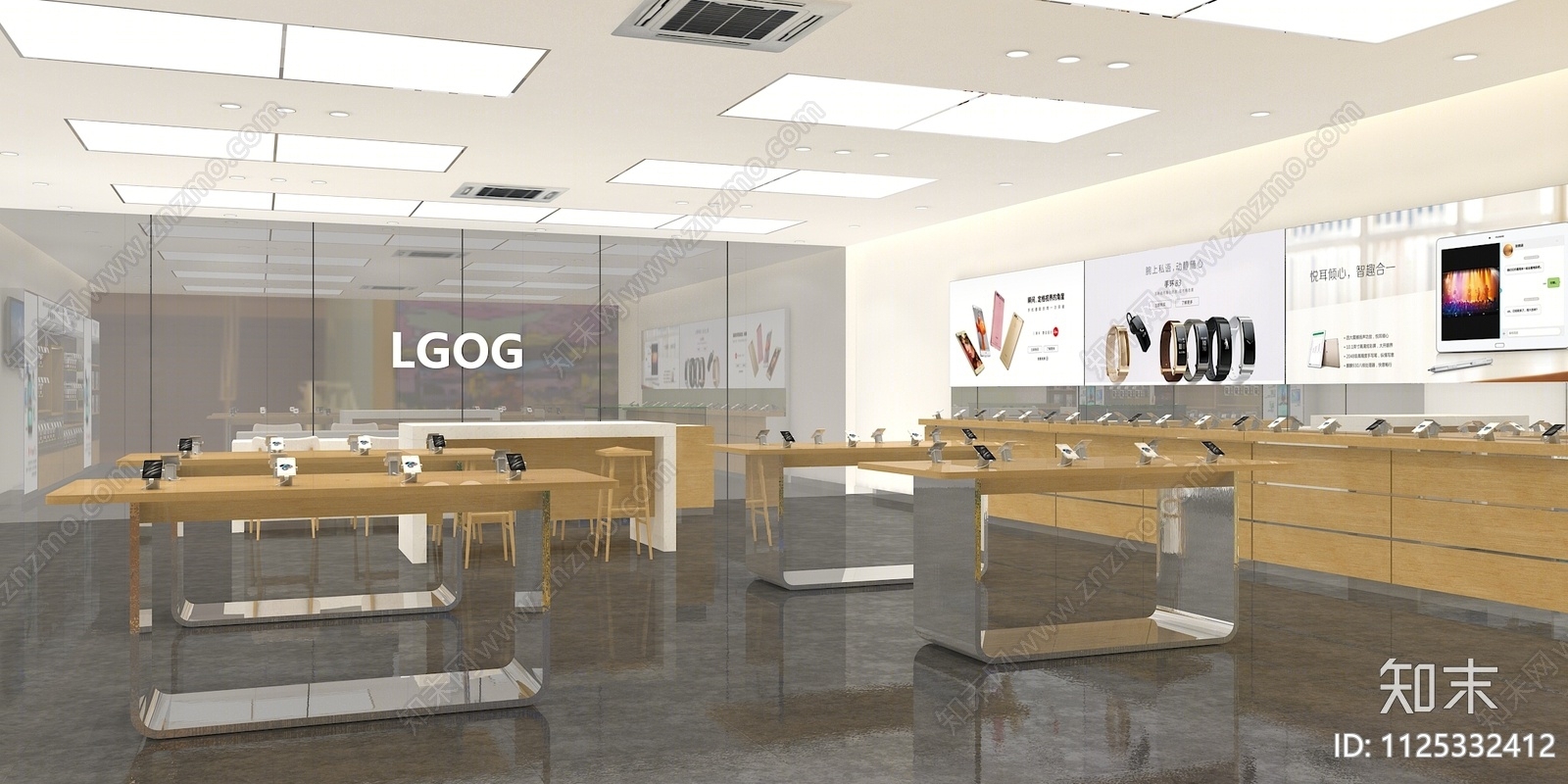 现代科技数码店3d模型下载【id1125332412】知末3d模型网