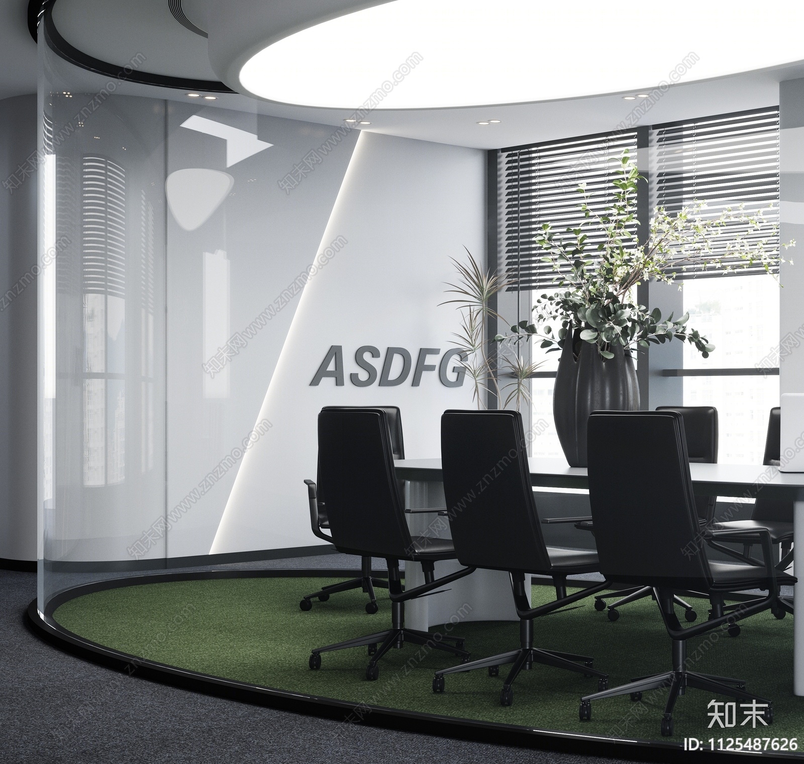 现代会议室3d模型下载【id1125487626】知末3d模型网