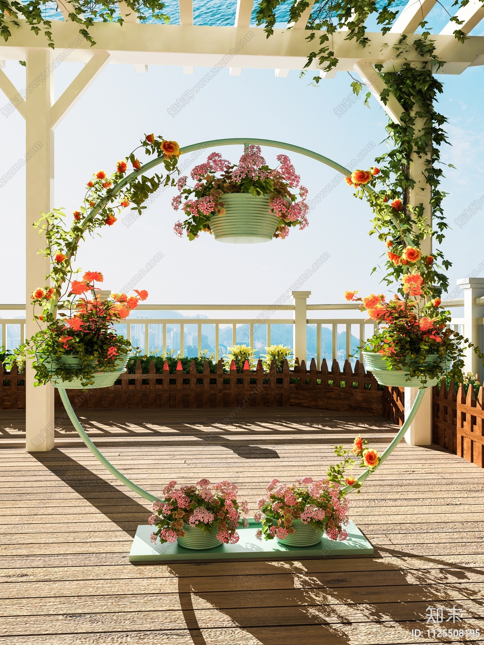 现代花架3d模型下载【id1125508195】知末3d模型网