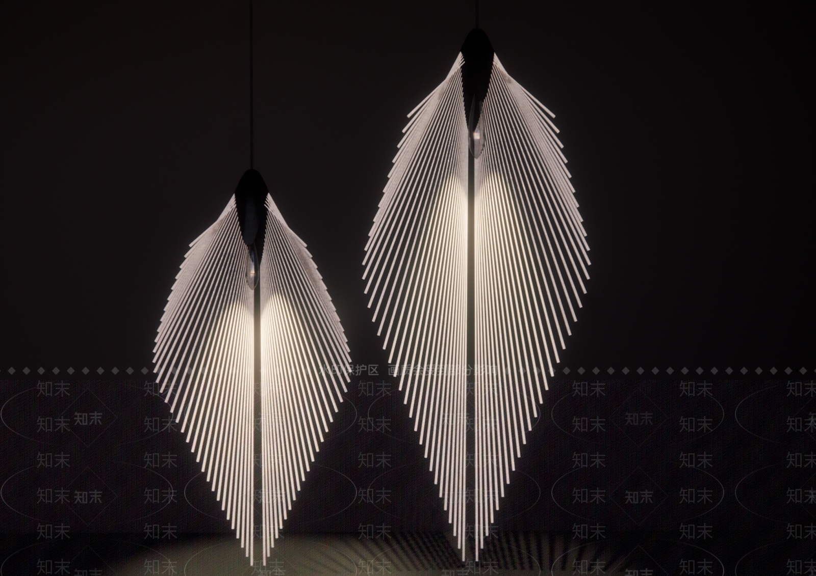 undefined现代吊灯SU模型下载【ID:1125692395】_知末su模型网