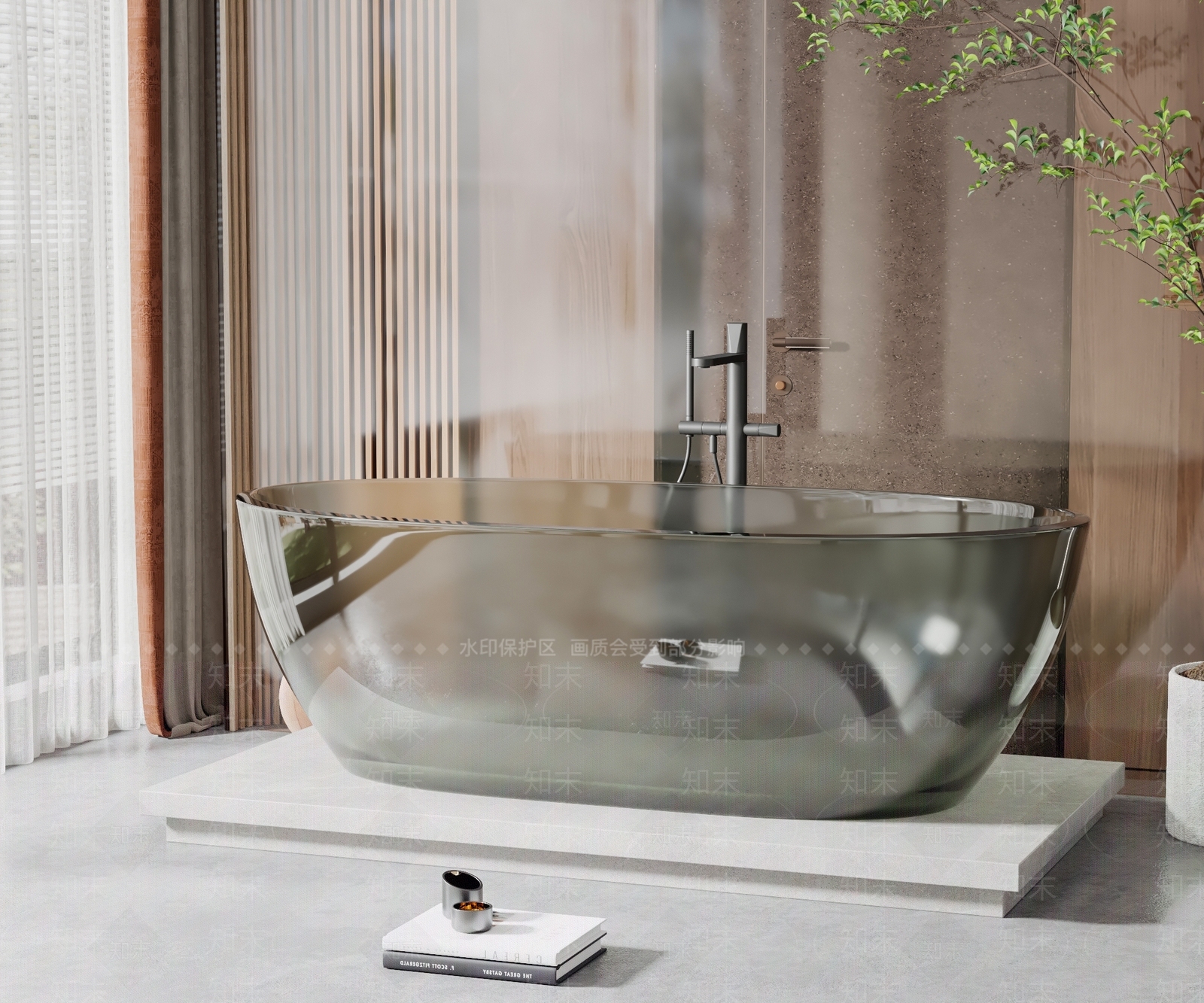 亚克力浴缸SU模型下载【ID:1125764092】_知末su模型网