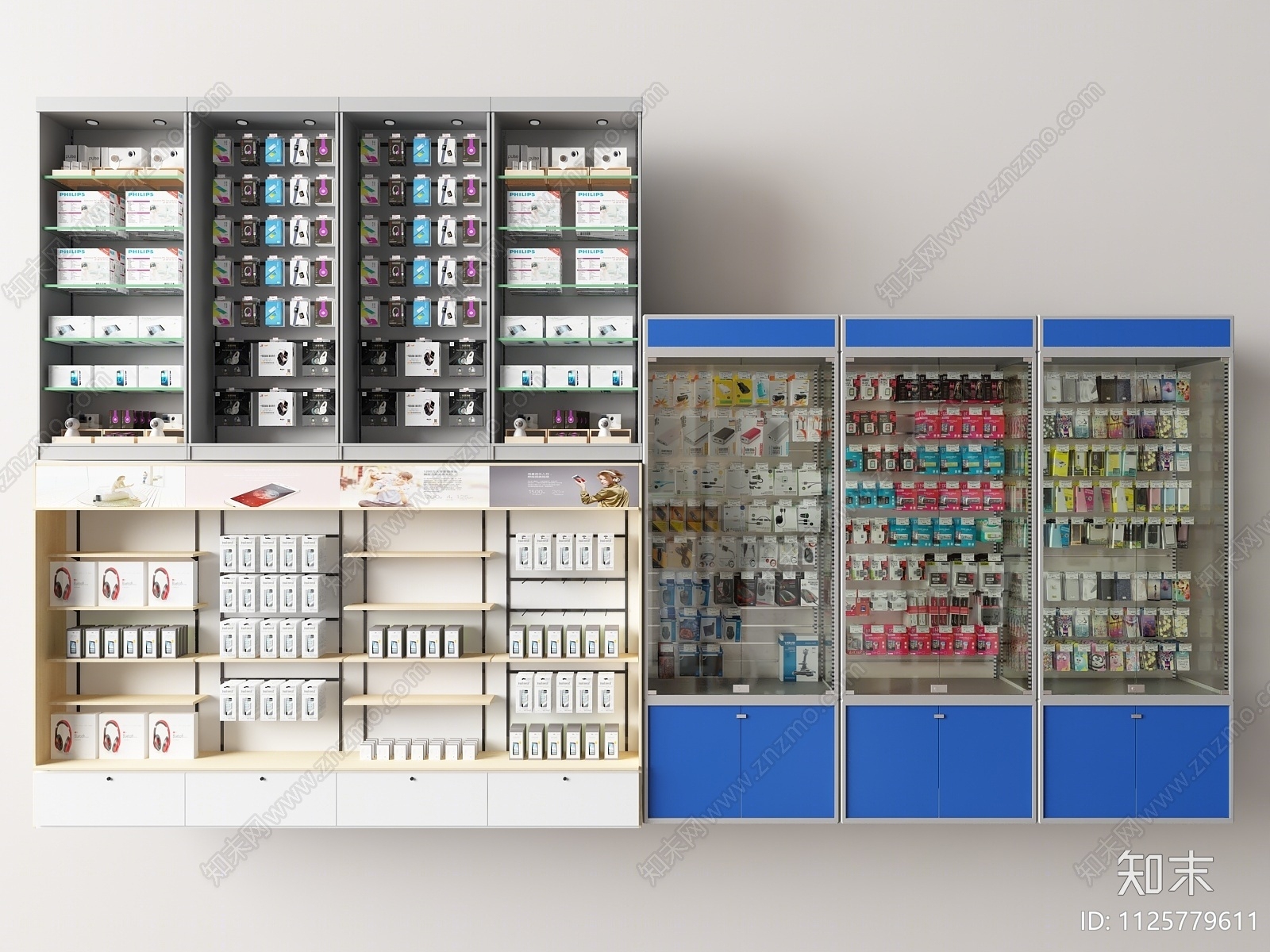 现代展示柜su模型下载【id1125779611】知末su模型网