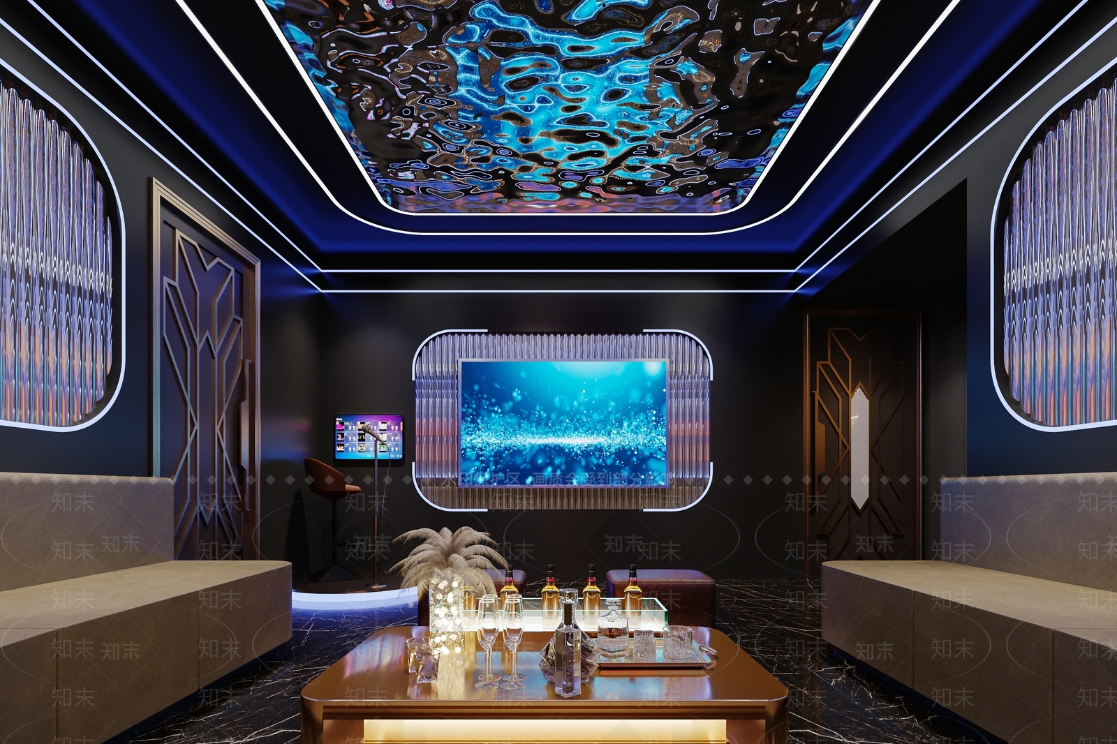 现代KTV包厢3D模型下载【ID:1125932741】_知末3d模型网