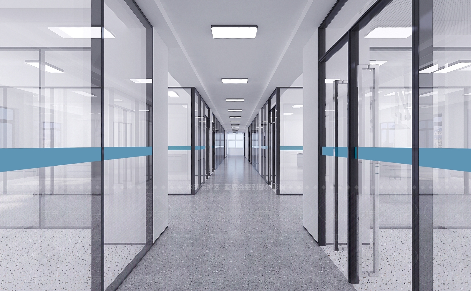 现代科研实验室走廊3D模型下载【ID:1125967251】_知末3d模型网
