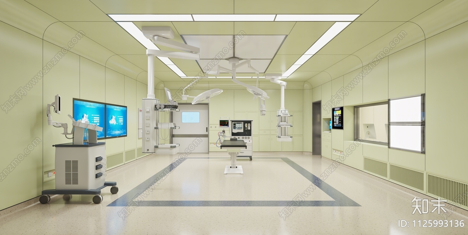 现代手术室3d模型下载【id1125993136】知末3d模型网
