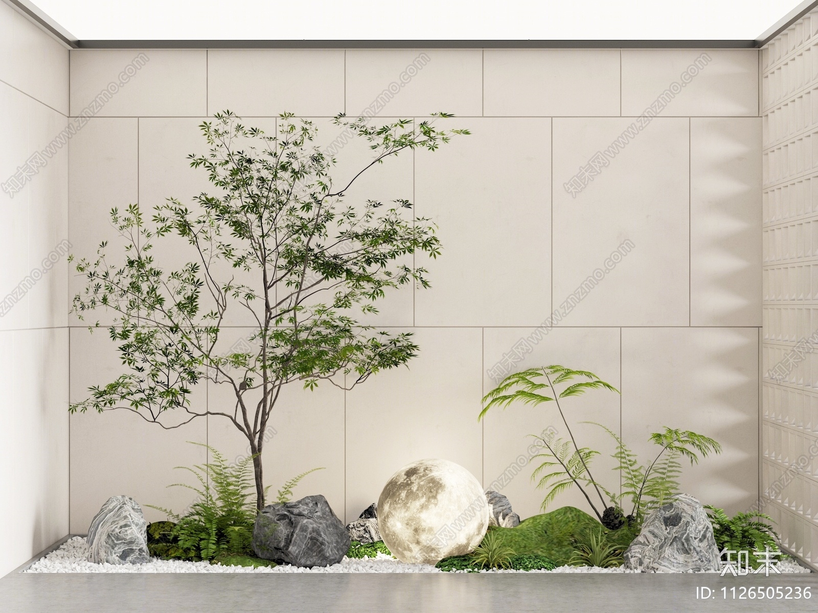 现代景观造景3d模型下载【id1126505236】知末3d模型网