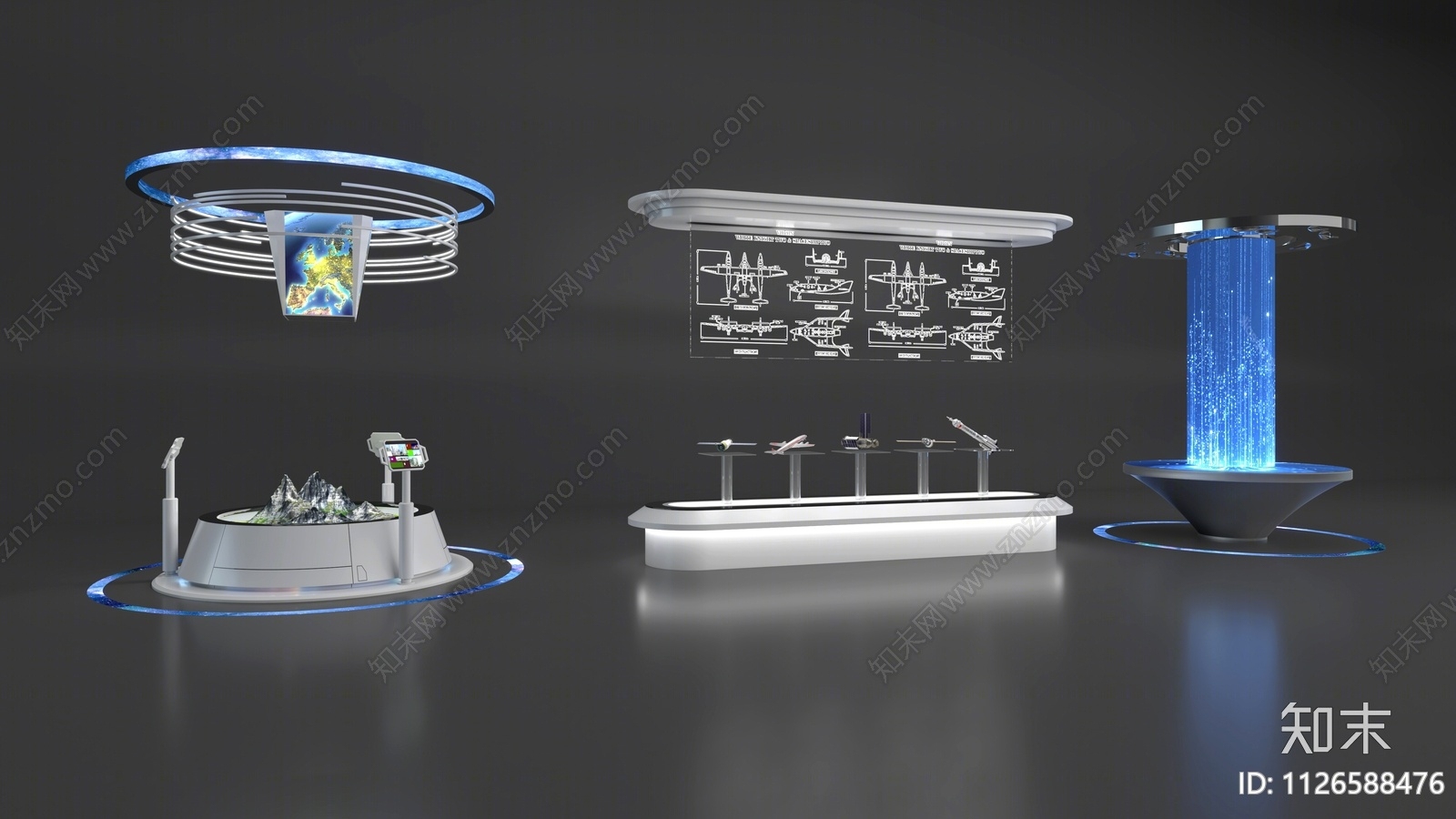 现代展台3d模型下载【id1126588476】知末3d模型网