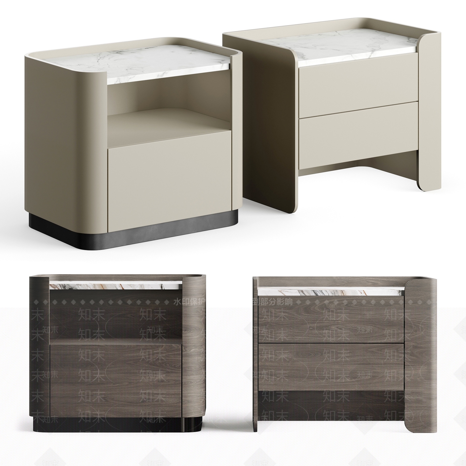 Minotti现代床头柜SU模型下载【ID:1127384950】_知末su模型网