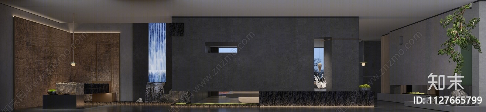 现代售楼部前台3d模型下载【id1127665799】知末3d模型网