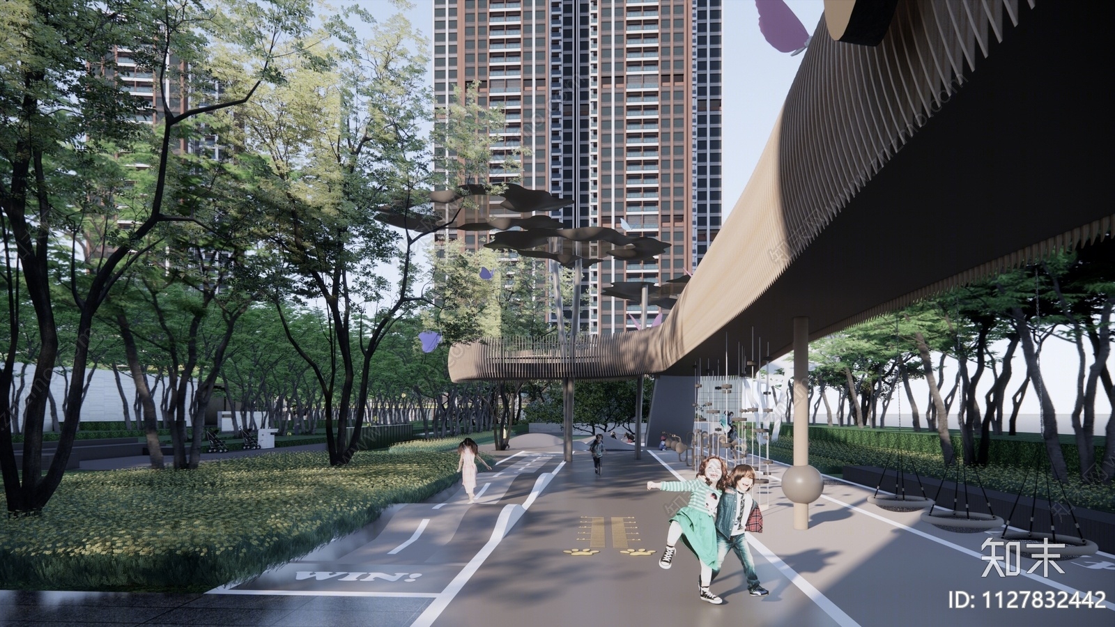 JTL现代风格儿童游乐区SU模型下载【ID:1127832442】_知末su模型网