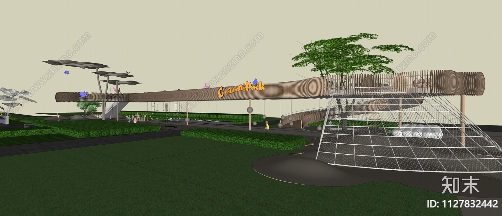 JTL现代风格儿童游乐区SU模型下载【ID:1127832442】_知末su模型网