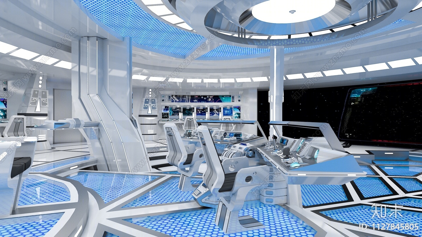 现代太空飞船科技展厅3d模型下载【id1127845805】知末3d模型网