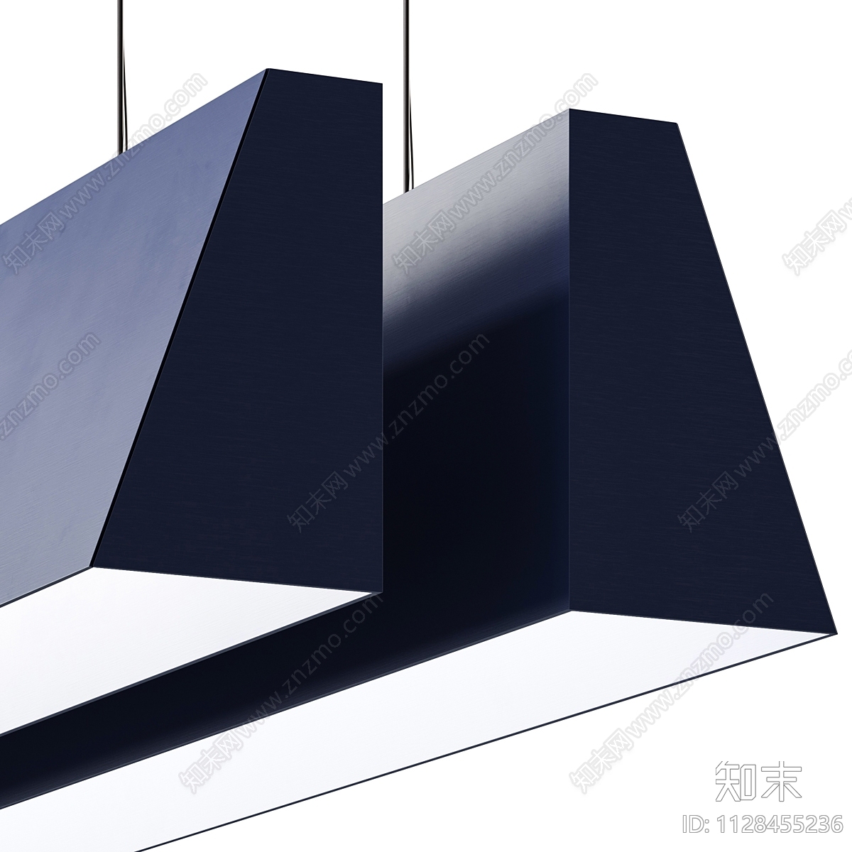 现代长条吊灯3d模型下载【id1128455236】知末3d模型网