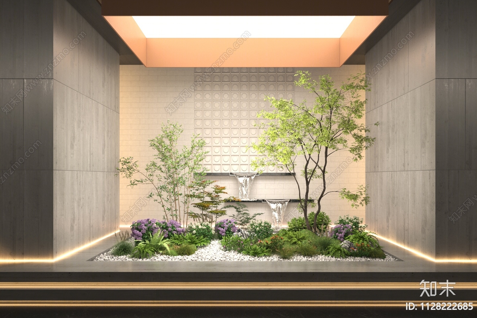 现代植物景观造景3d模型下载【id1128222685】知末3d模型网