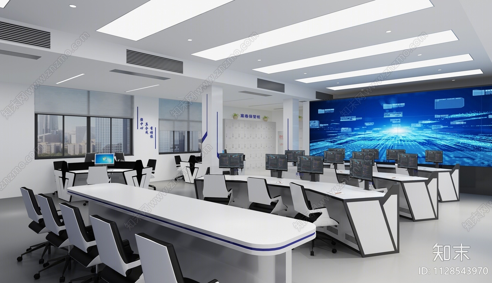 现代指挥控制中心3d模型下载【id1128543970】知末3d模型网