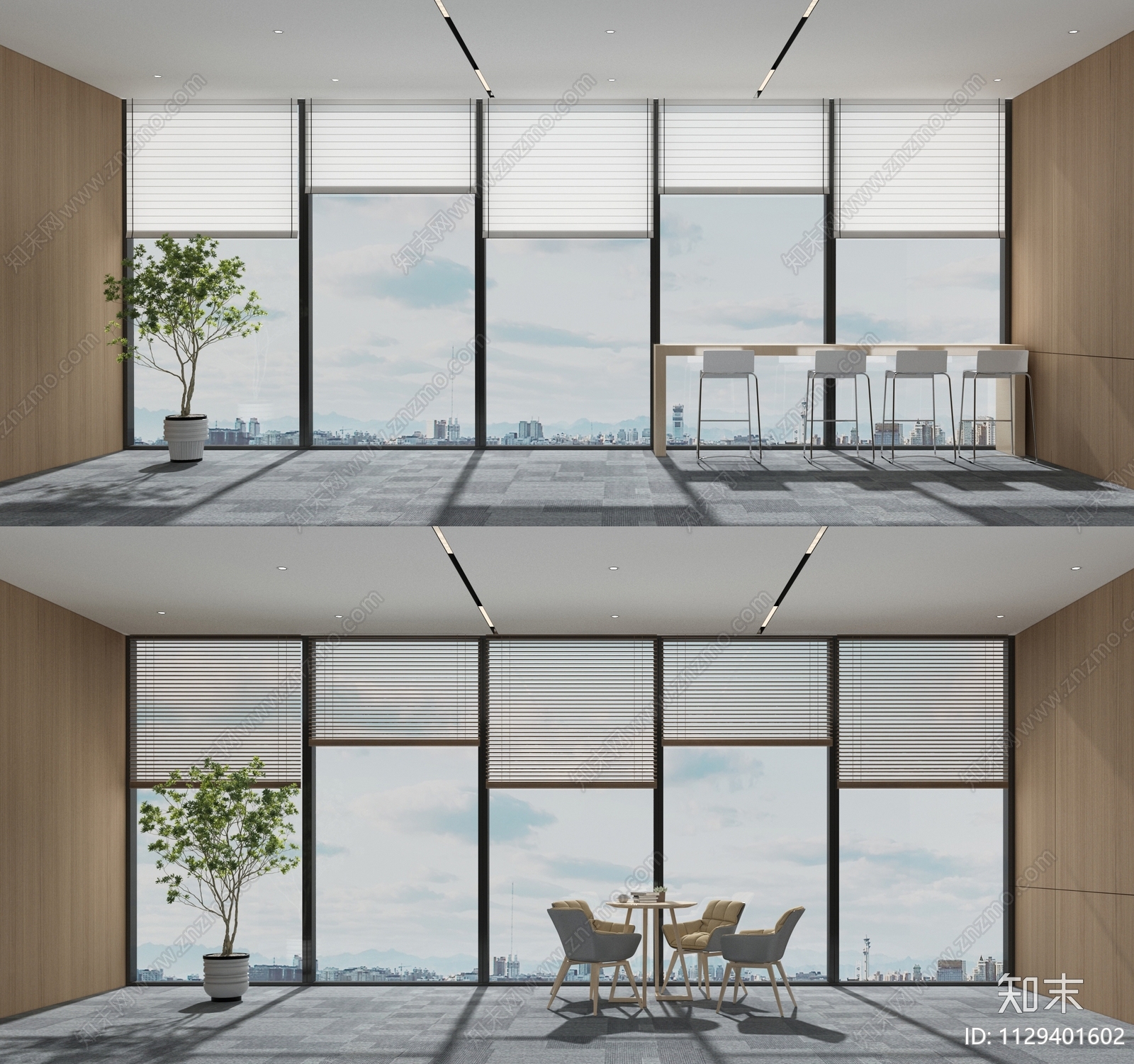 现代落地窗3d模型下载【id1129401602】知末3d模型网