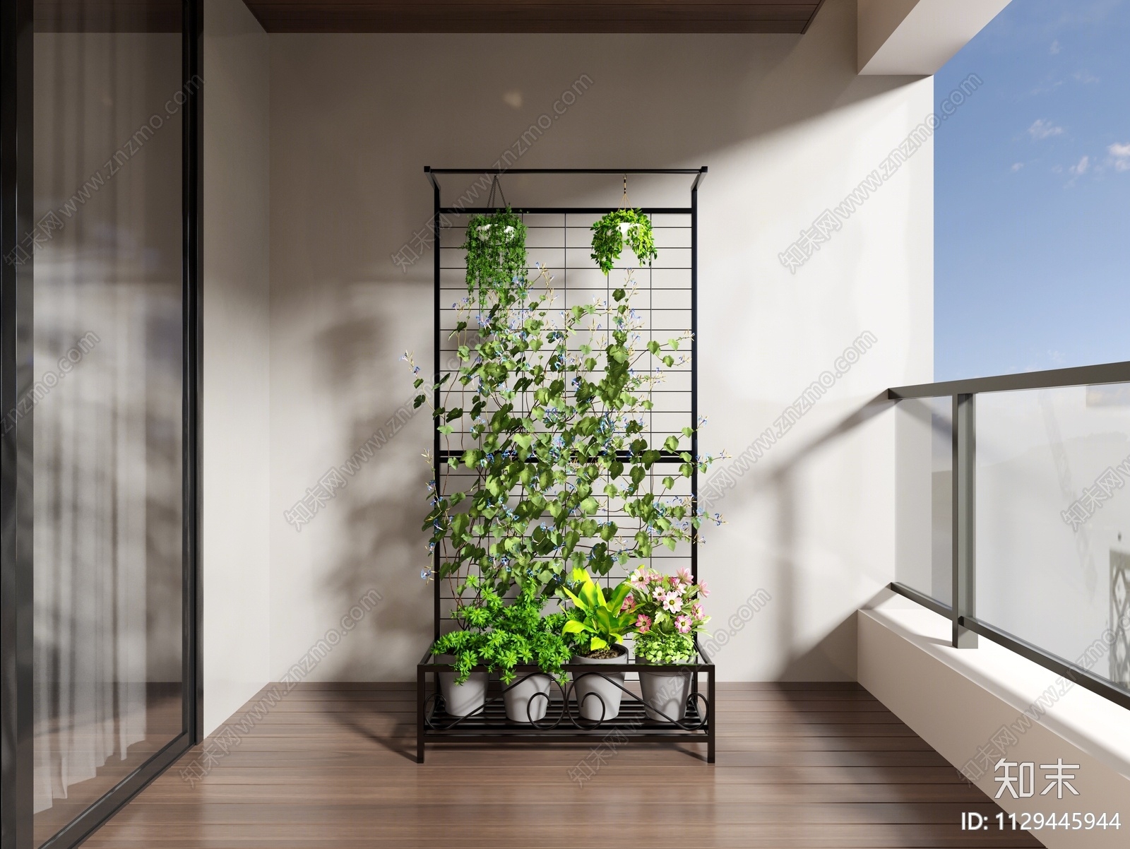 现代花架3d模型下载【id1129445944】知末3d模型网