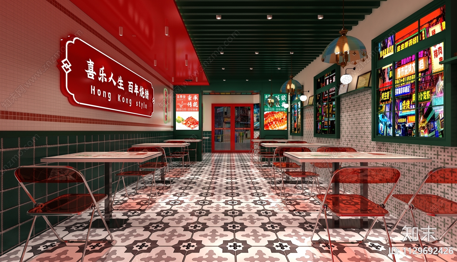 现代港式烧腊铺3d模型下载【id1129692426】知末3d模型网