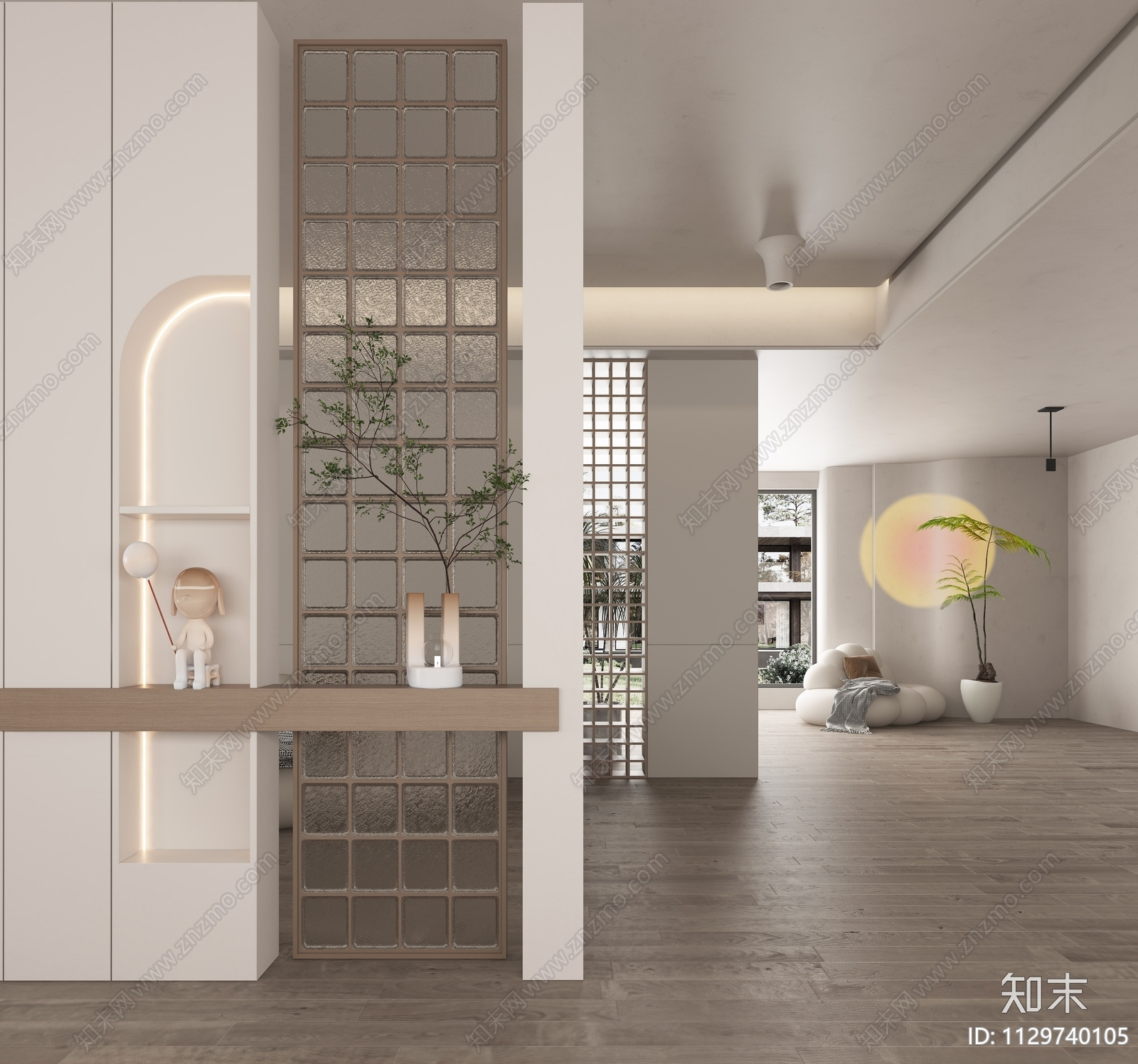 现代玄关3d模型下载【id1129740105】知末3d模型网