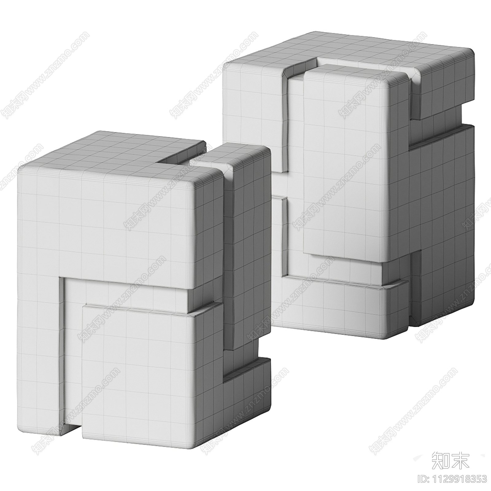 现代几何边几3d模型下载【id 1129918353】 知末3d模型网