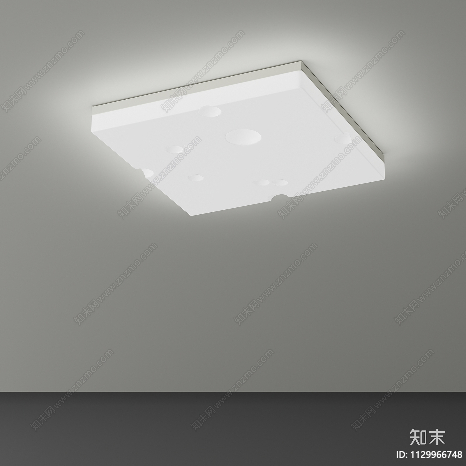 现代吸顶灯3d模型下载【id1129966748】知末3d模型网