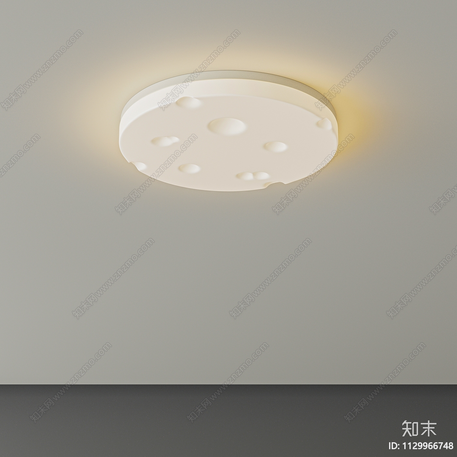 现代吸顶灯3d模型下载【id1129966748】知末3d模型网