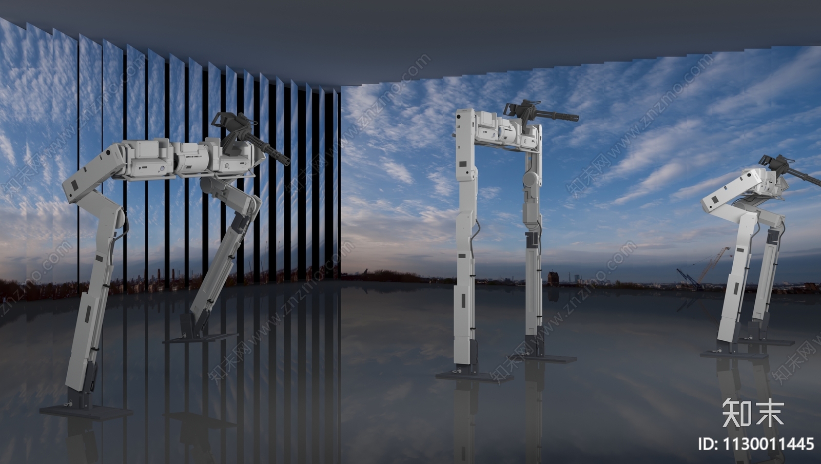 现代科幻场景门框3d模型下载【id1130011445】知末3d模型网
