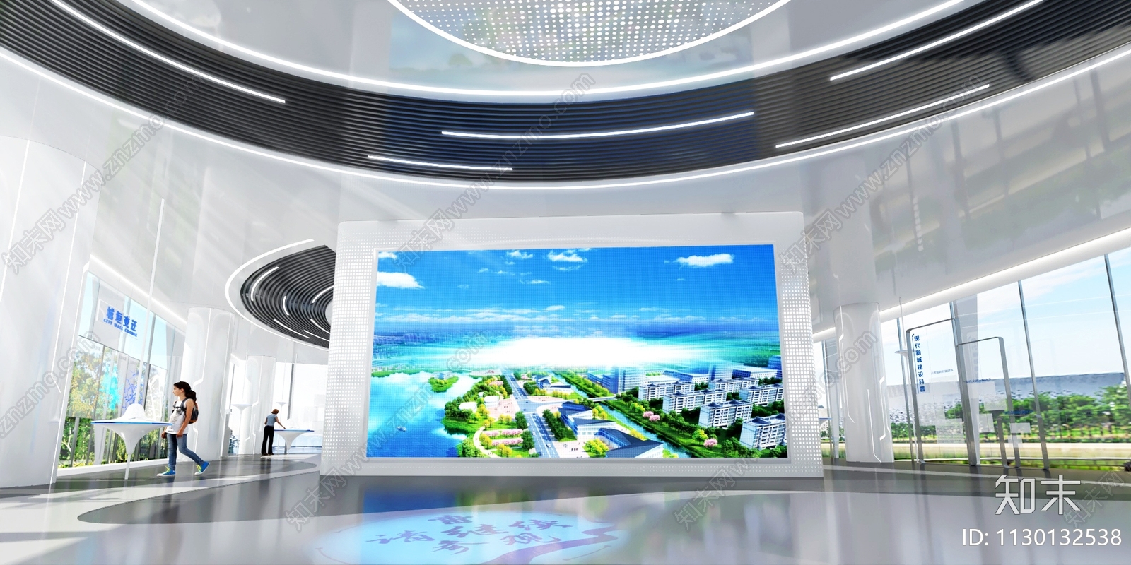 现代科技展厅序厅3d模型下载【id1130132538】知末3d模型网
