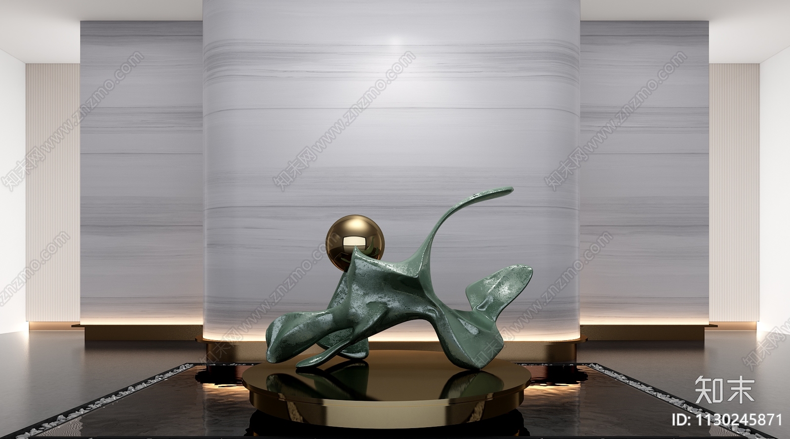 现代艺术装置3d模型下载【id1130245871】知末3d模型网