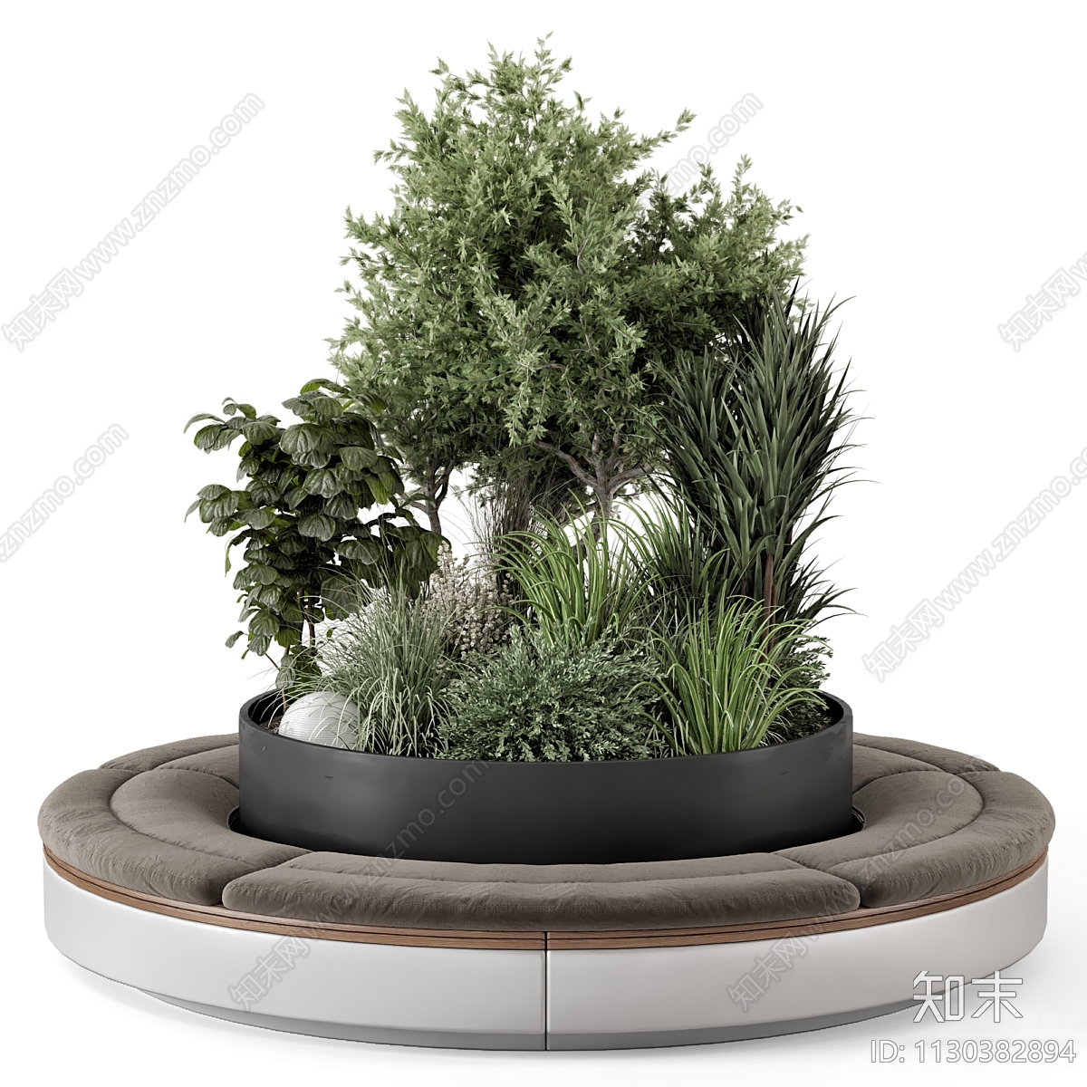 现代户外景观座椅3d模型下载【id1130382894】知末3d模型网