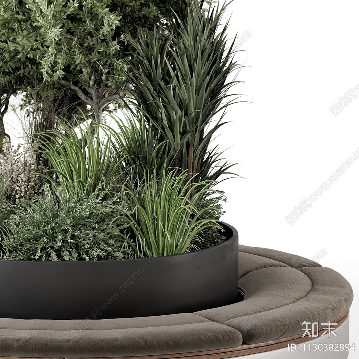 现代户外景观座椅3d模型下载【id1130382894】知末3d模型网