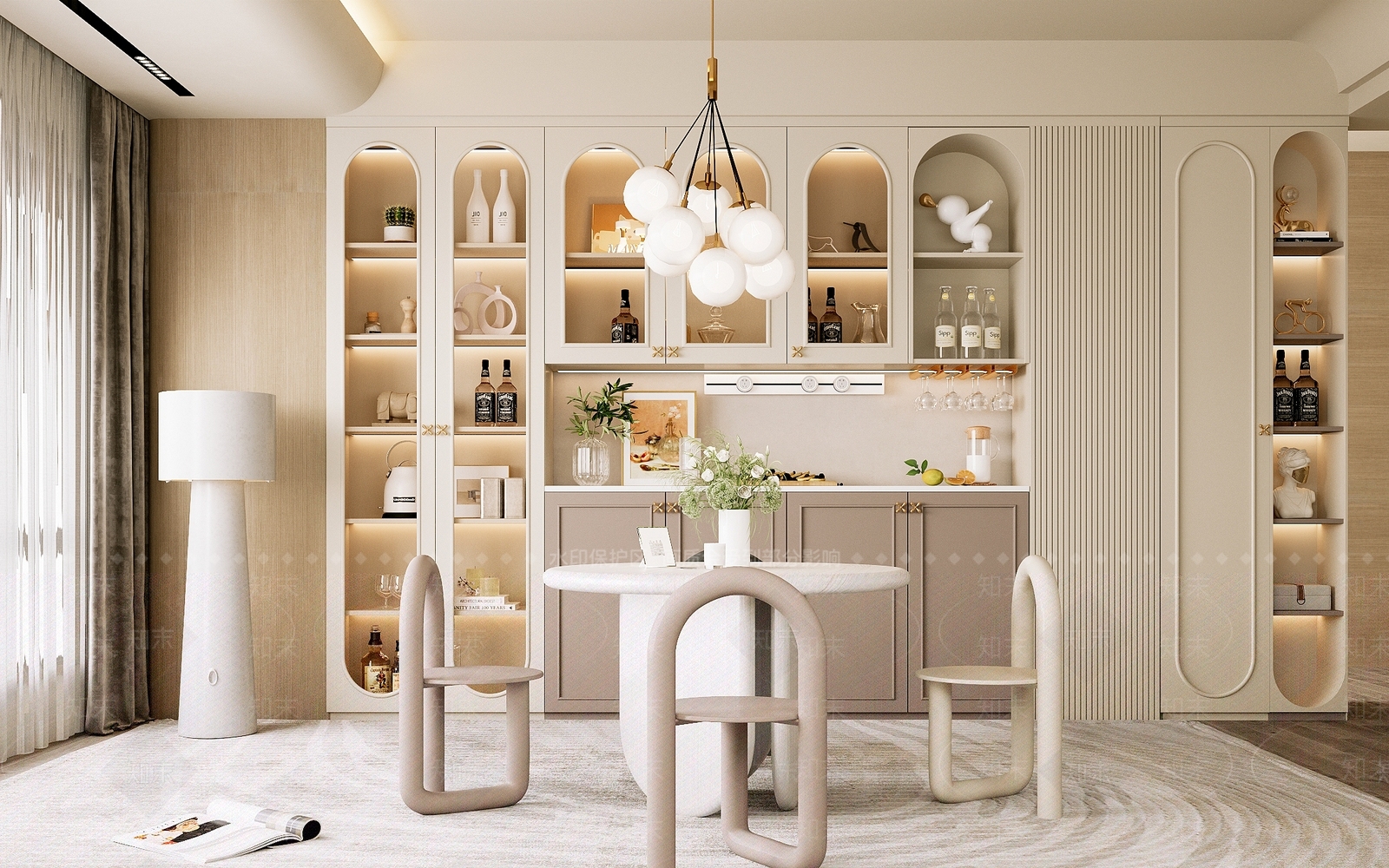 法式餐厅3D模型下载【ID:1130634424】_知末3d模型网