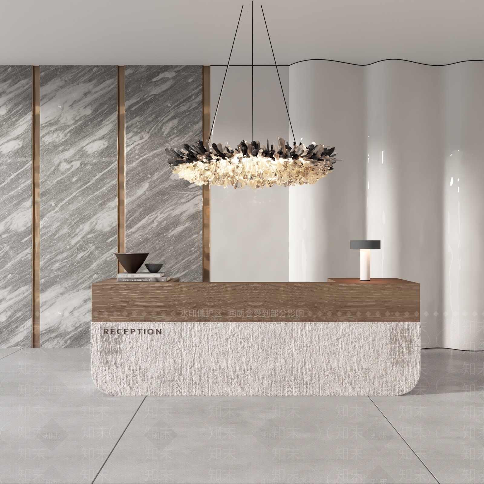 现代接待台3D模型下载【ID:1130858539】_知末3d模型网