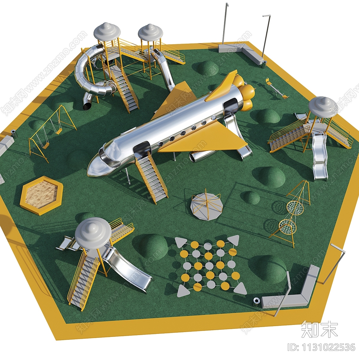 儿童游乐场设施3d模型下载【id1131022536】知末3d模型网