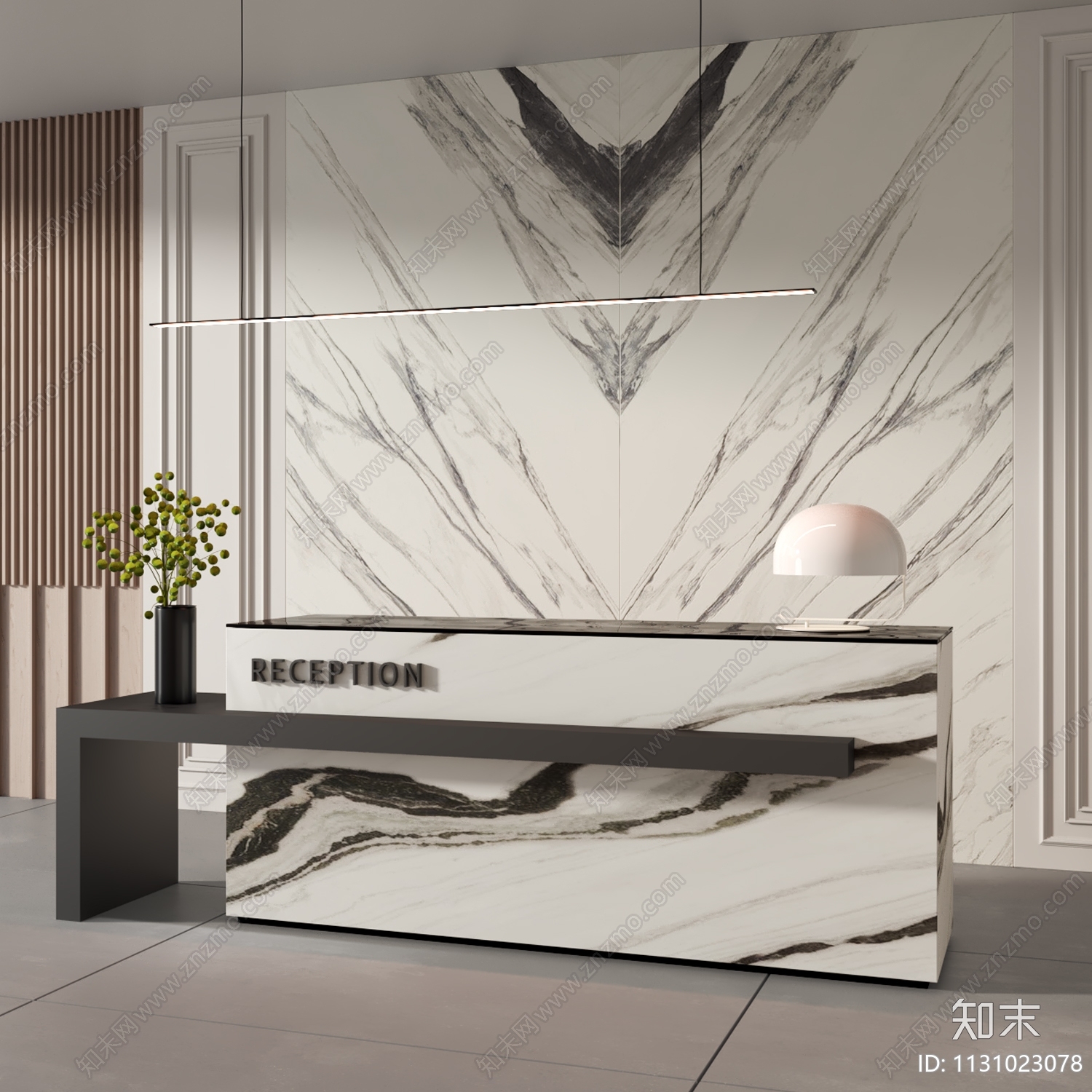 现代前台3d模型下载【id1131023078】知末3d模型网