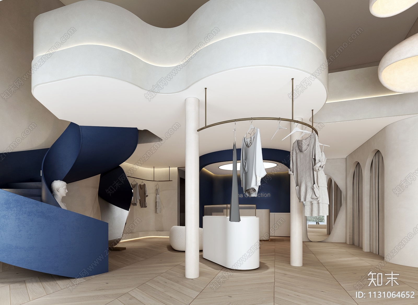 现代简约服装店3d模型下载【id1131064652】知末3d模型网